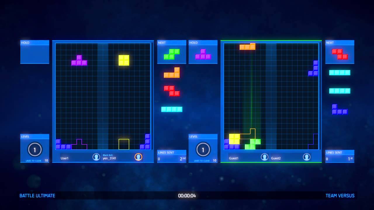 Tetris® Ultimate team versus (offline) - YouTube