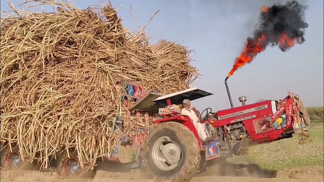 mf 385 tractor power fails | mf 385 tractor pulling heavy loaded ...