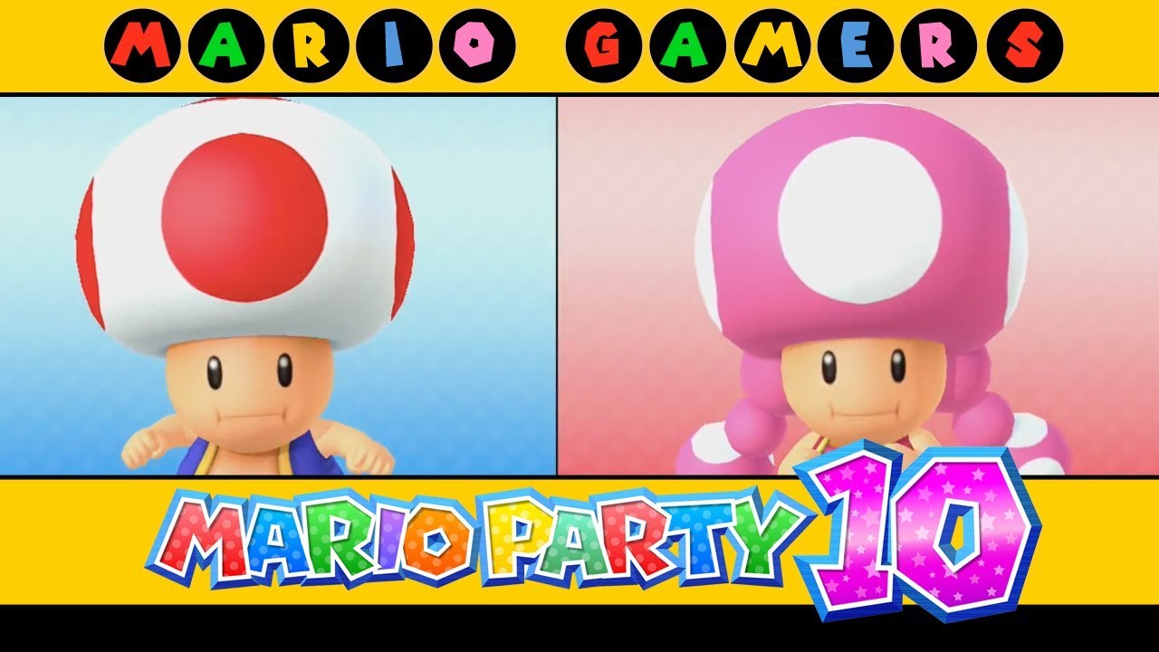 Mario Party 10 - Mushroom Park (Toad vs Toadette) - YouTube
