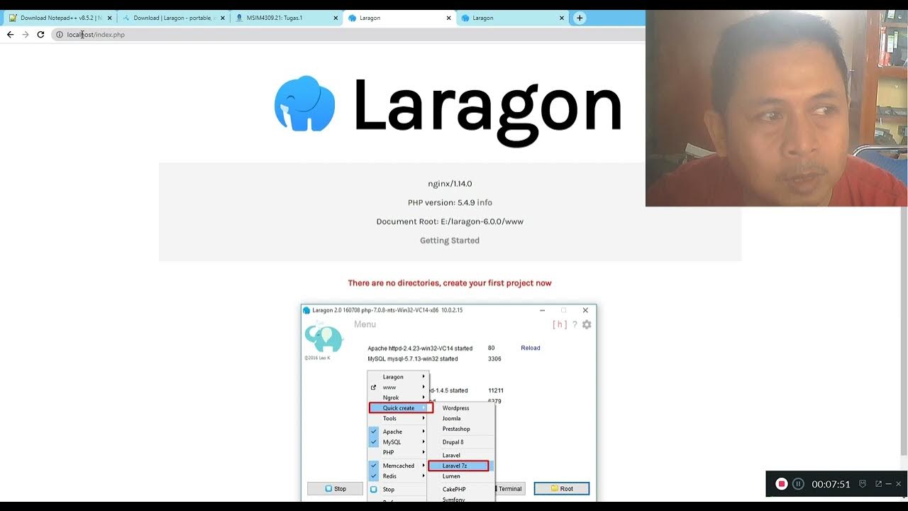 Install Web Server Laragon Dan Membuat File Html Youtube
