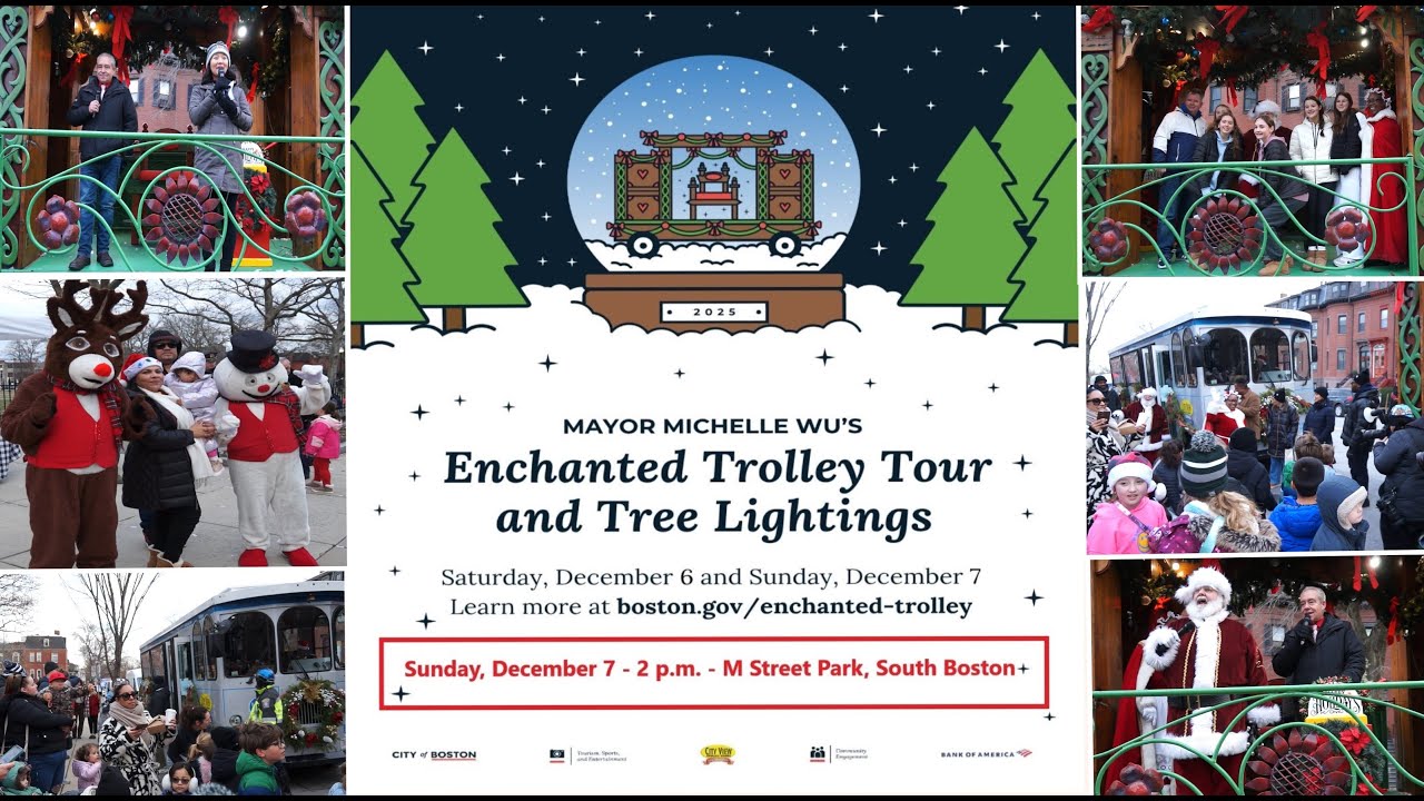 MAYOR MICHELLE WU'S ENCHANTED TROLLEY TOUR 2025 - YouTube