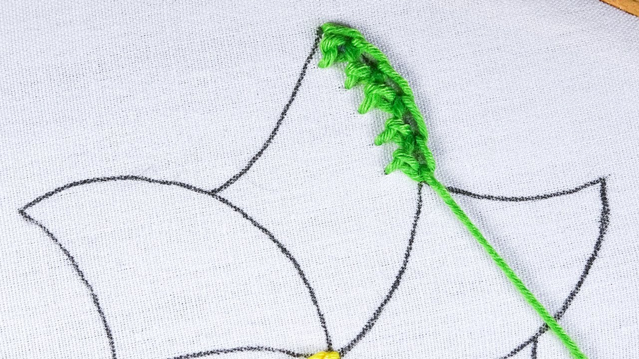 #handembroidery colorful thread needle sewing easy flower design by ...