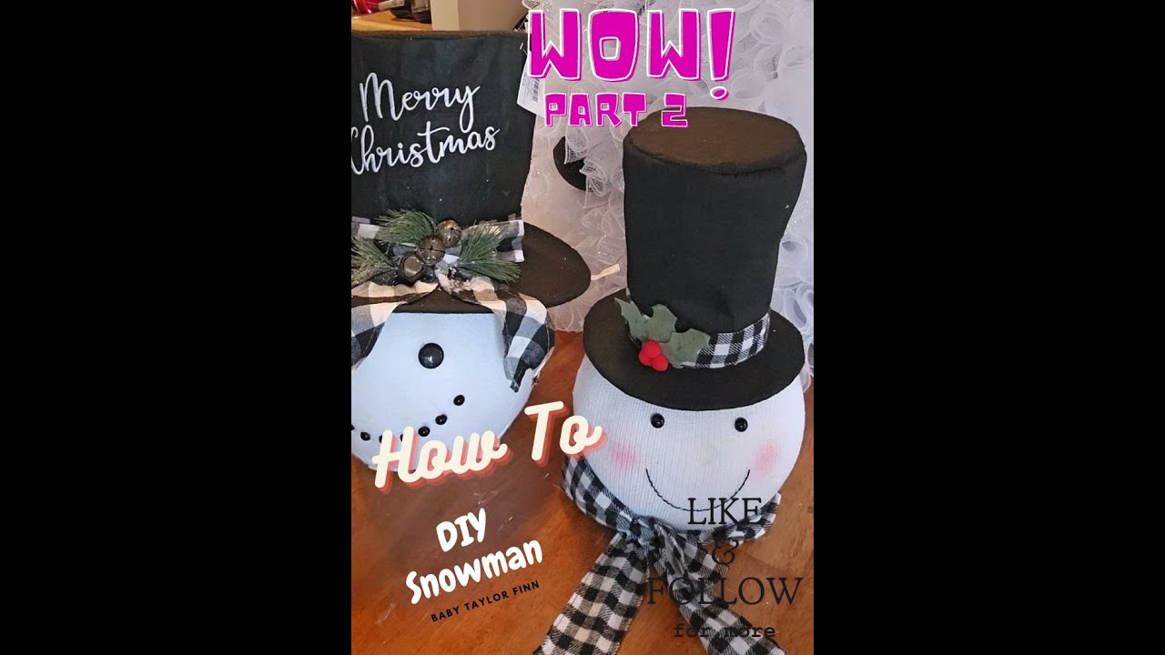 Decorating Tomato Cage Deco Mesh Lit Snowman - YouTube