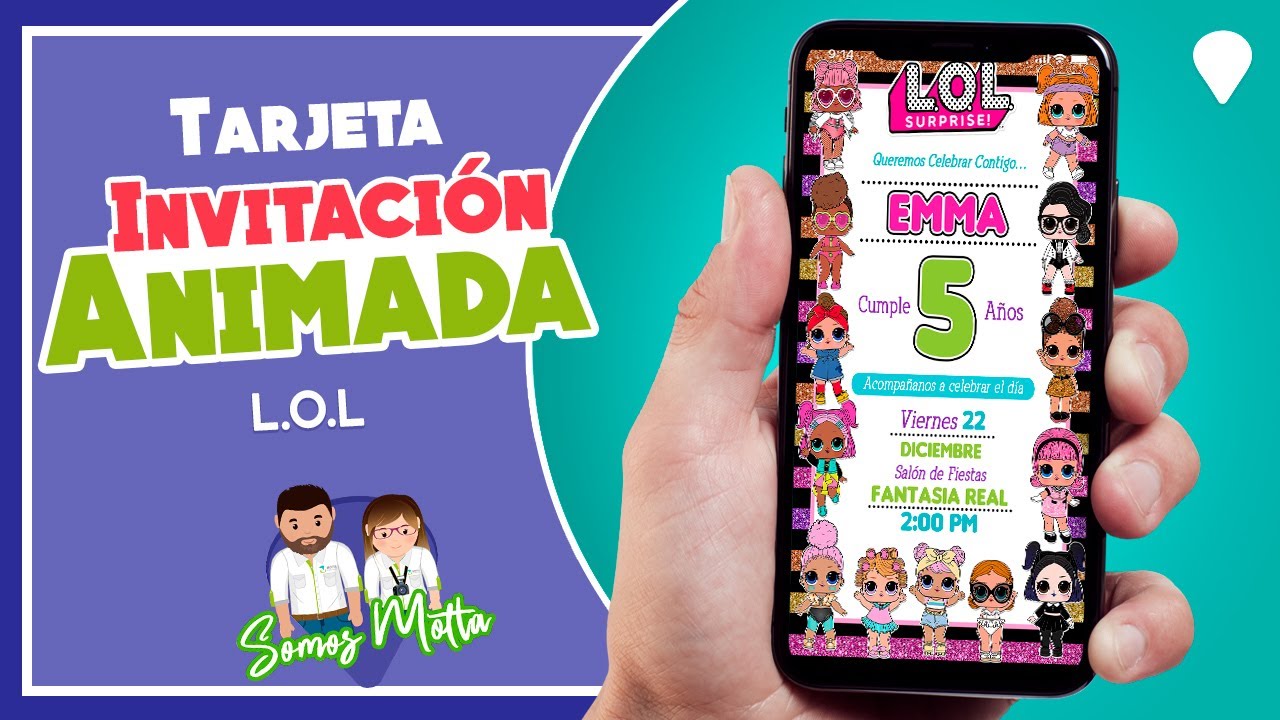 TARJETA DE INVITACIÓN ANIMADA LOL Surprise - YouTube