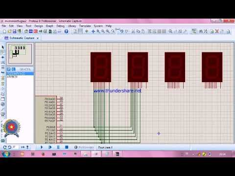 TUTORIAL 7 SEGMEN PROTEUS - YouTube
