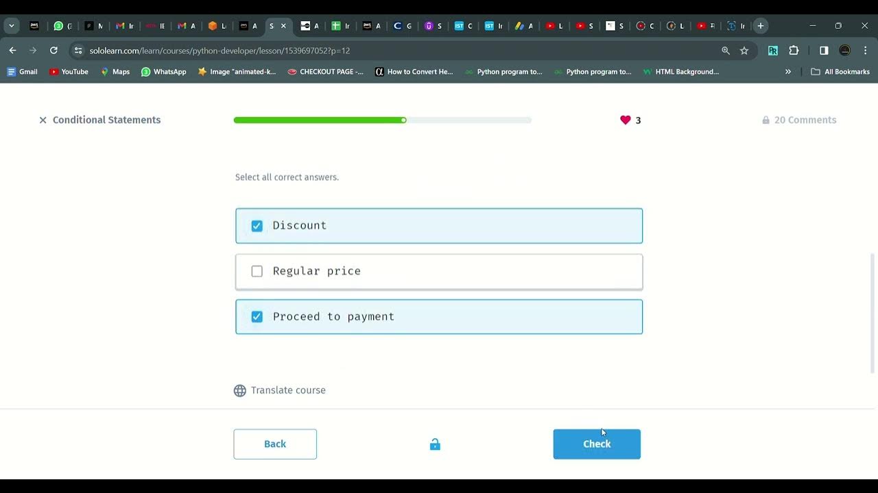 44 Conditional Statements Python Developer Sololearn Youtube