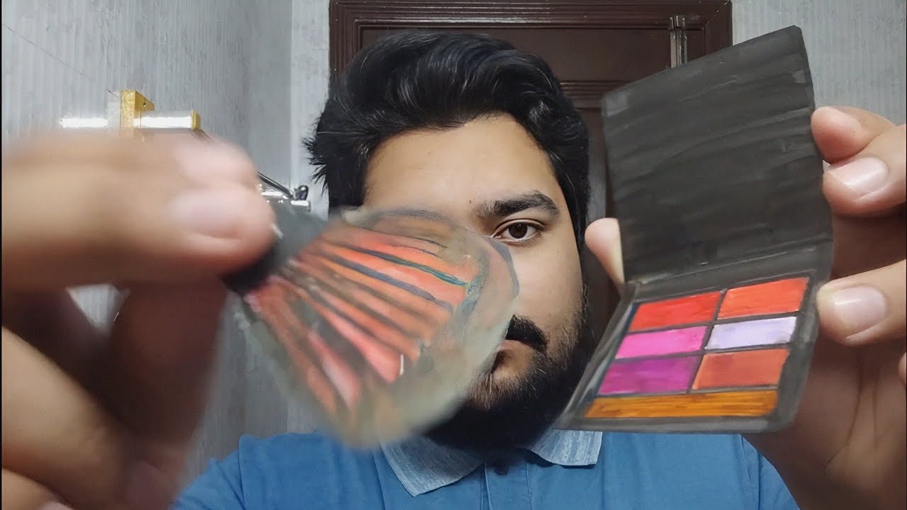 ASMR Doing Your Makeup in 1 minute With Paper Cosmetics ️💄(Layer sounds, Mouth Sounds) - YouTube