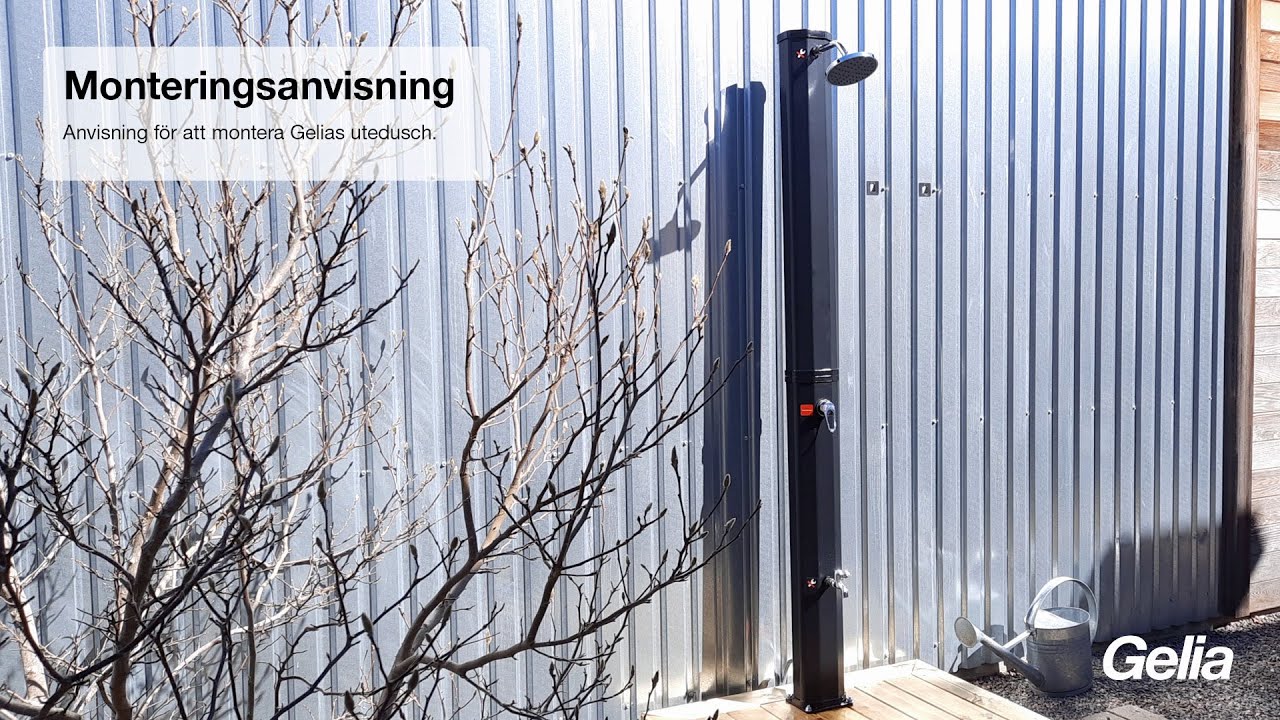 Monteringsanvisning för Gelia utedusch - YouTube