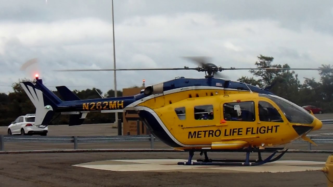 Cleveland Metro LifeFlight 2 Lifting from Trinity Medical Center West ...