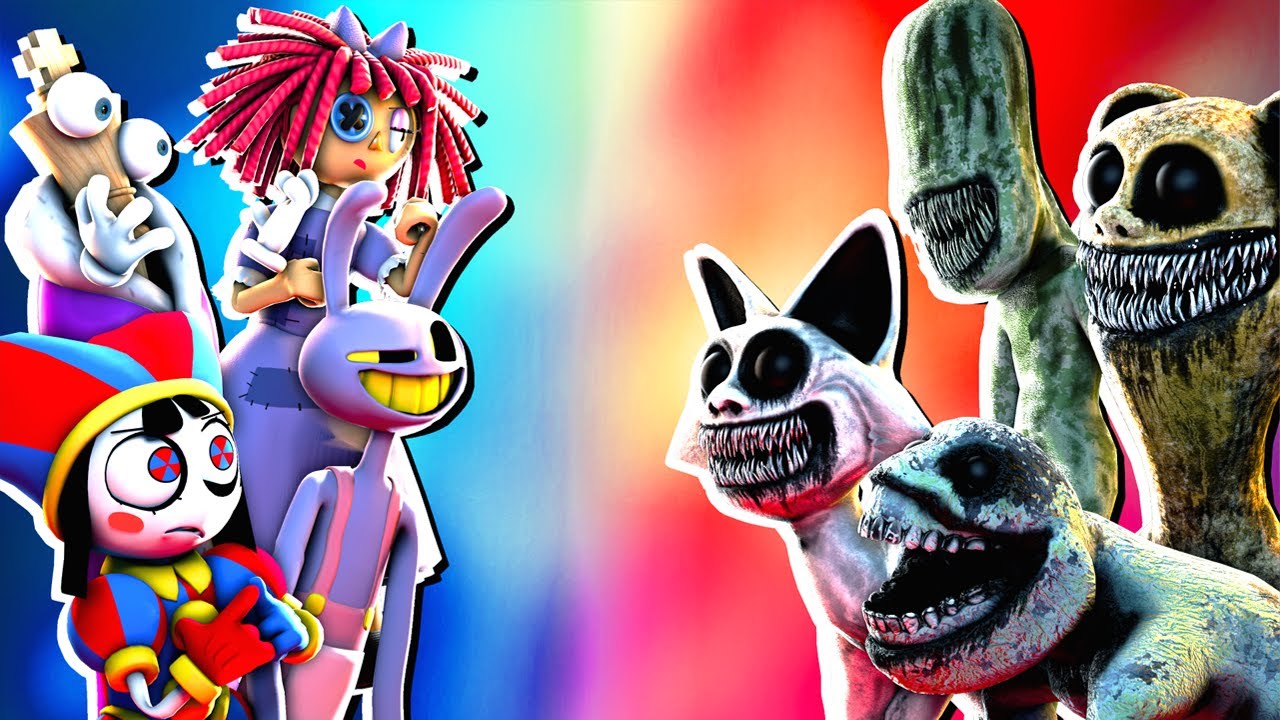 Zoonomaly Characters vs The Amazing Digital Circus - YouTube