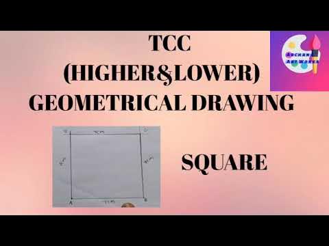 How to draw a square|TCC Geometrical drawing ||Archana art works - YouTube
