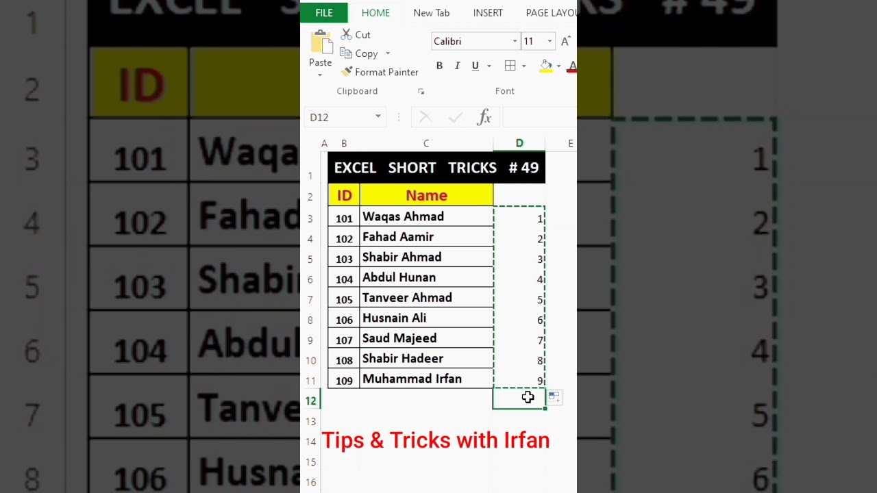 How To Add Blank Row In excel irfansbe short exceltutorial shorts How To Add Blank Row In excel irfansbe short exceltutorial shorts