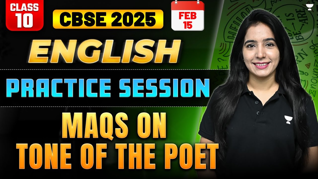 Class 10 English: MAQ's on Tone of the Poet | Live Session 🔥| 5/5 Marks ...