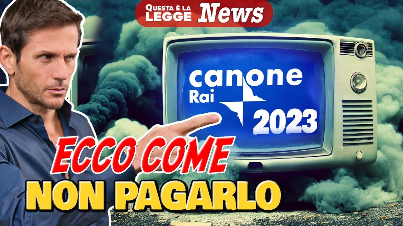Come non PAGARE il CANONE Rai 2023 | Avv. Angelo Greco - YouTube