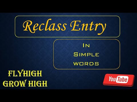 Reclass Entry In Simple Words - YouTube