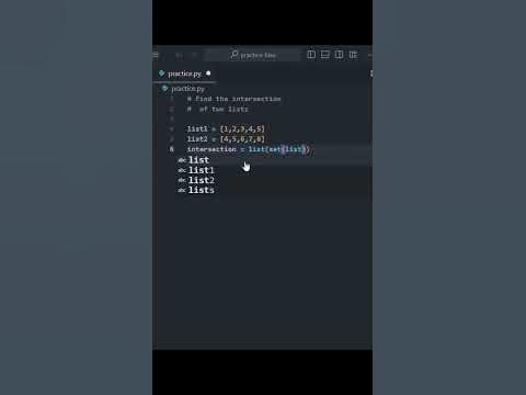 intersection of two lists | #python #pythonprogramming #coding #learnpython #pythonforbeginners ...