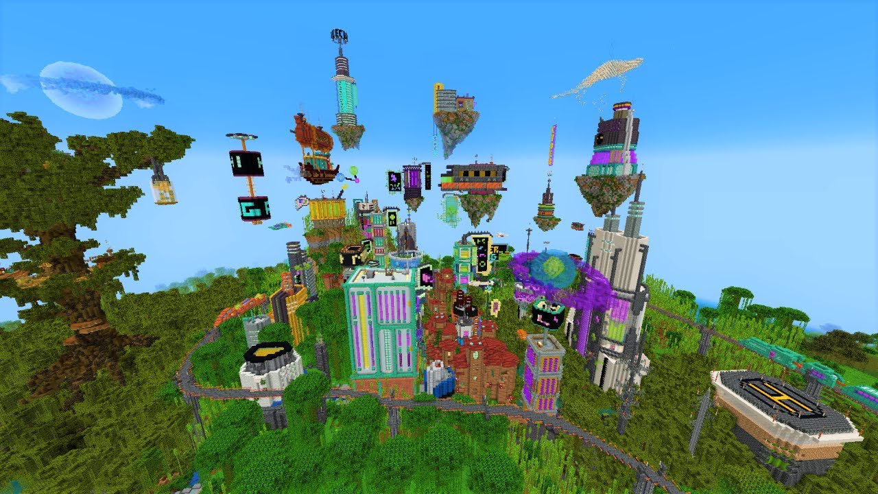 Cyber Frog City: Cyber Punk Build Minecraft - YouTube