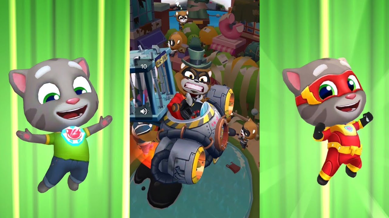 Talking Tom Hero Dash Running game day 1 - YouTube