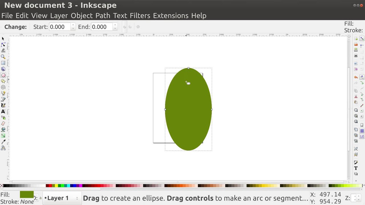 Inkscape Circles And Ellipses - YouTube