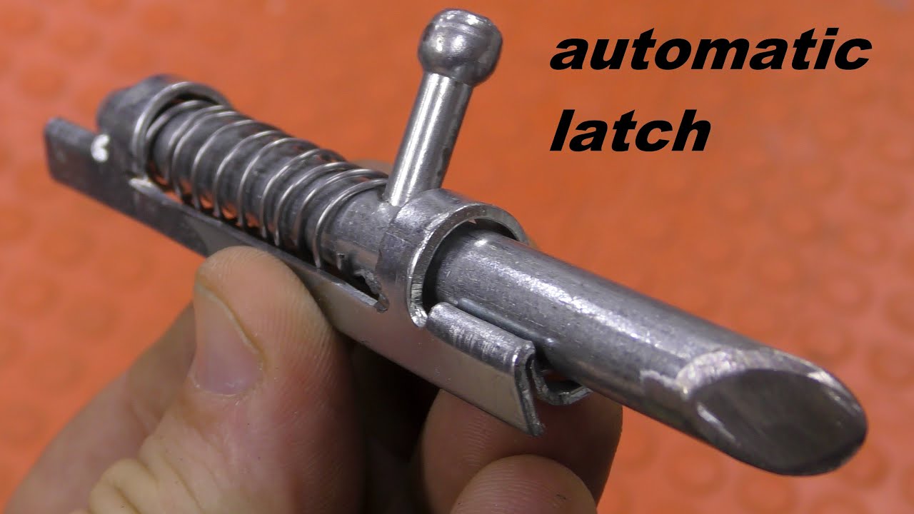 You will be grateful for this idea. Automatic latch for $1 ! DIY - YouTube