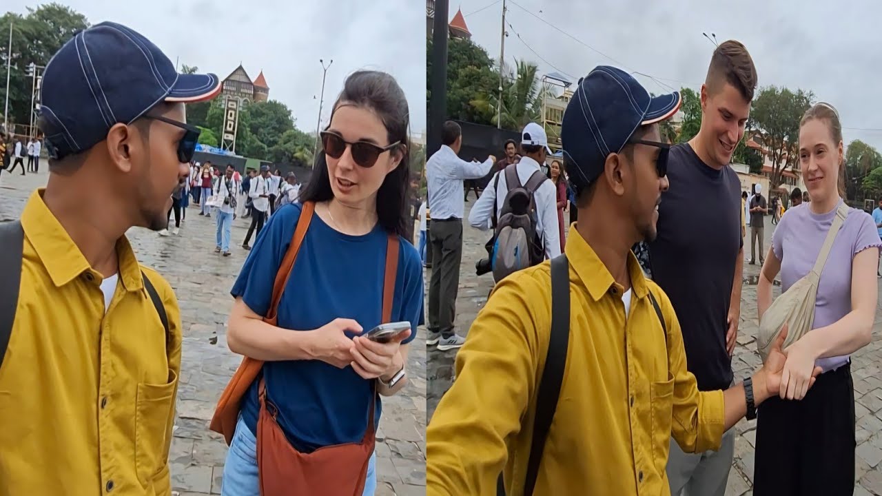 Meeting Russian Girls in Gateway of India || Public Reaction 😍🤣 || Vikas Vlog - YouTube