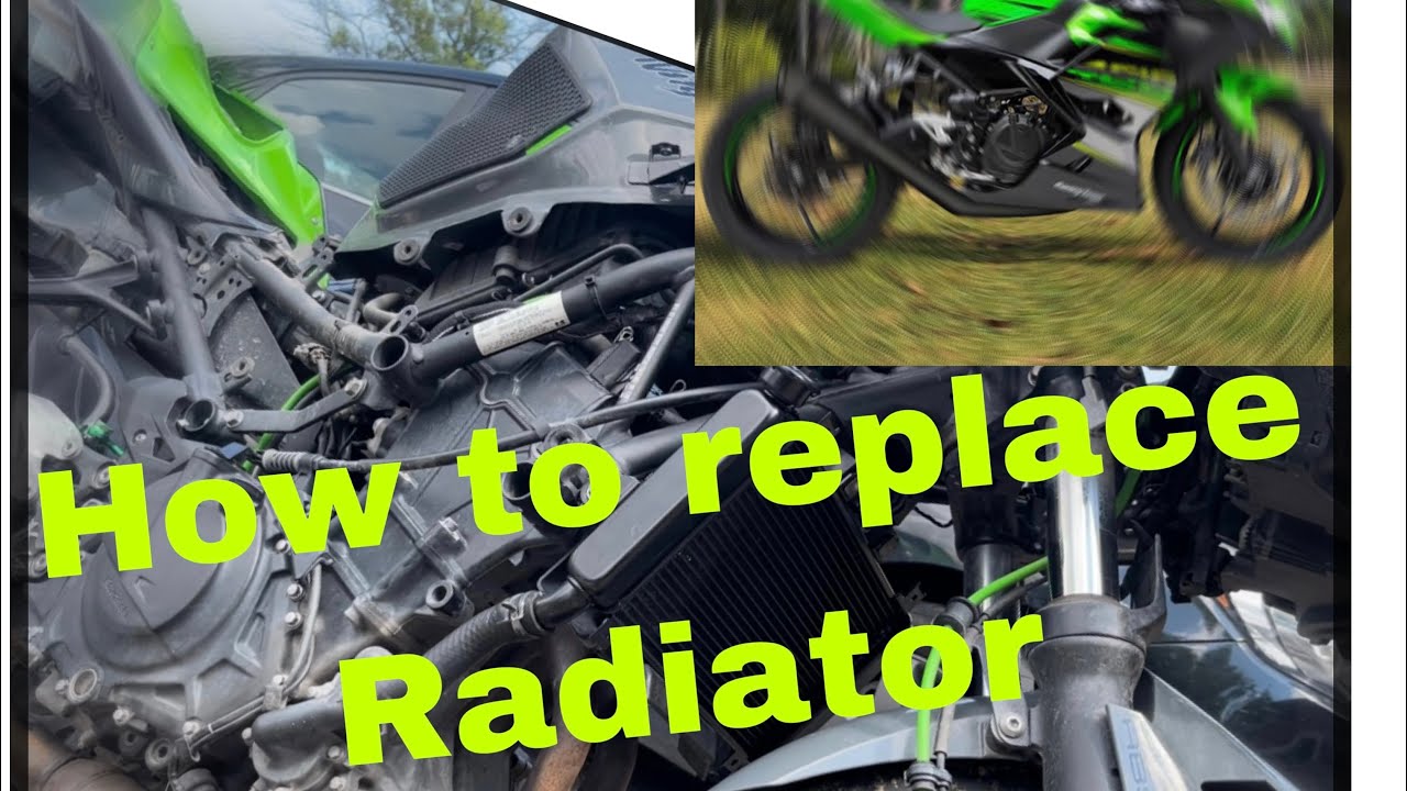 How to replace a radiator on a Kawasaki ninja 400 2018-2020. - YouTube