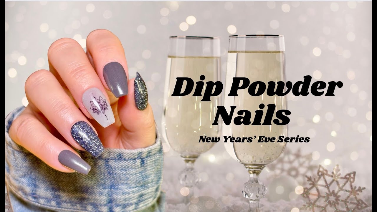 Simple New Year's Eve Dip Powder Nails | Winter Nails | Best Solid Dip Powders - YouTube