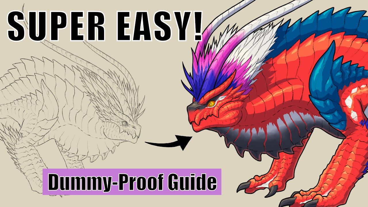 How to Color your Art (Easy Cel-Shading Technique) - YouTube