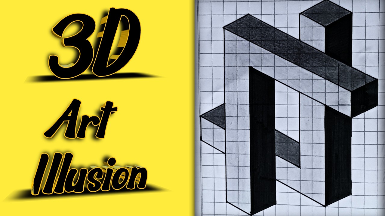 How to Draw 3D Art Illusion Easy Pencil 3D Art Tutorial Step by Step ...