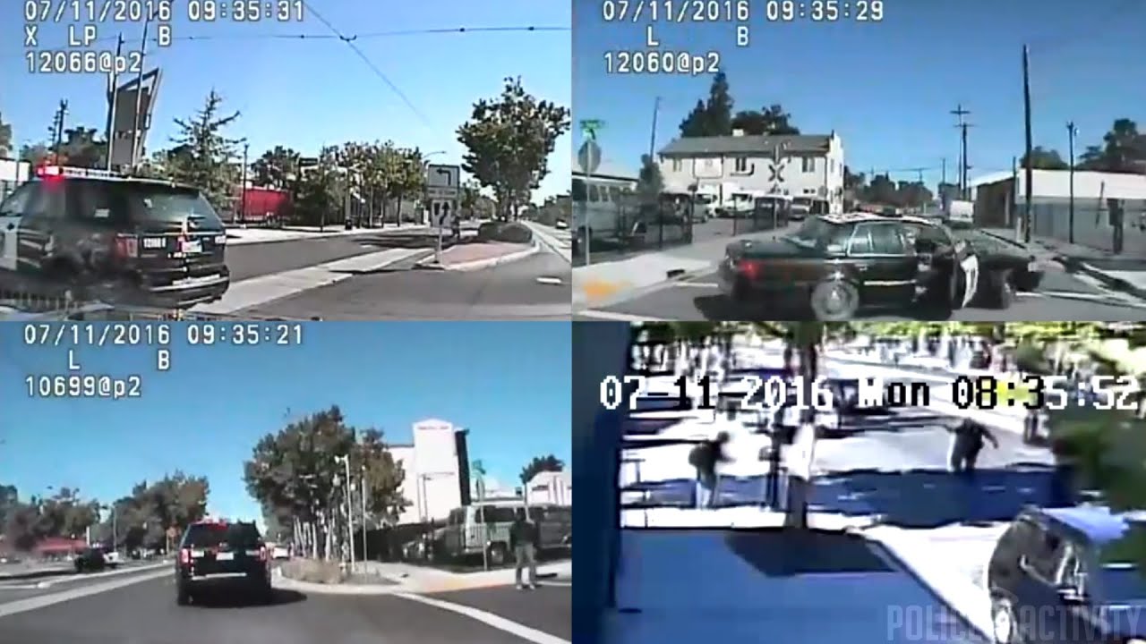 Dashcam Shows Cops Trying To Run Over Man Before Shooting Him - YouTube