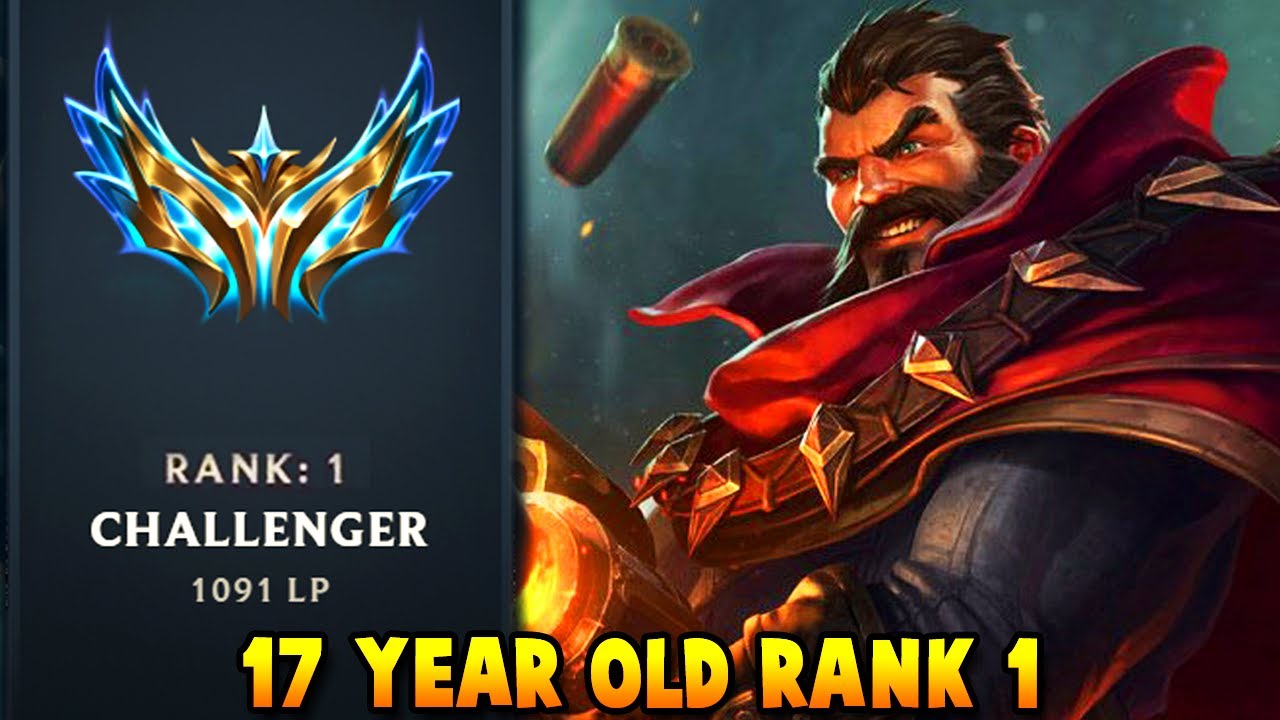This guy got Rank 1 Challenger at 17 years old after being Diamond 2 ...
