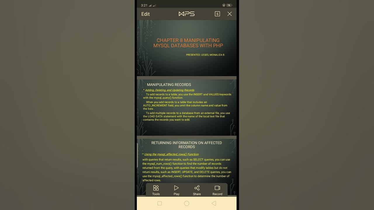 MANIPULATING MYSQL DATABASES WITH PHP - YouTube