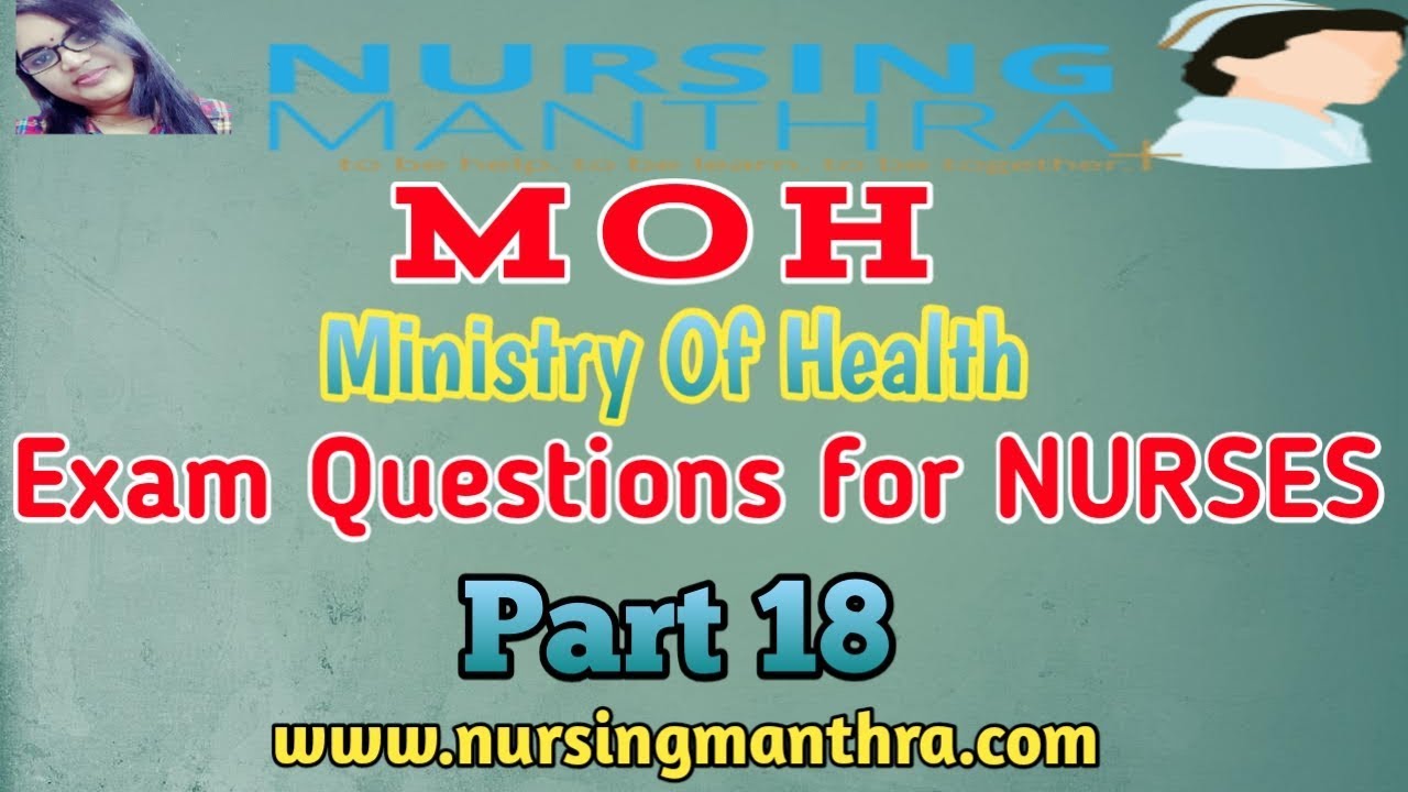 Latest MOH Exam Questions & Answers for NURSES 2020 Part 18|HAAD/DHA ...