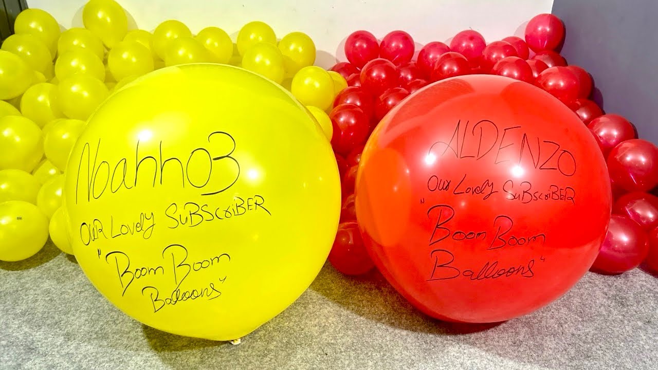 Big Giant and Small Balloon Popping - YouTube