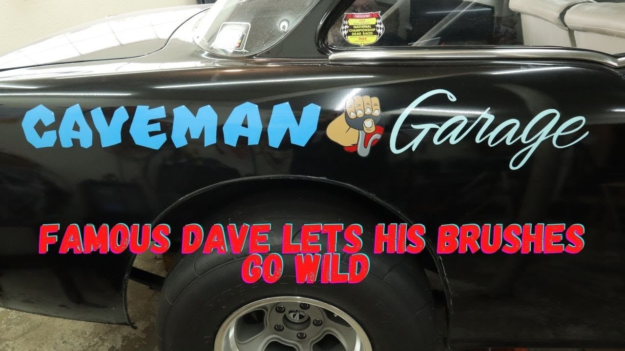 55 Chevy Gasser Gets a Name!! Famous Dave letters her all UP!! - YouTube