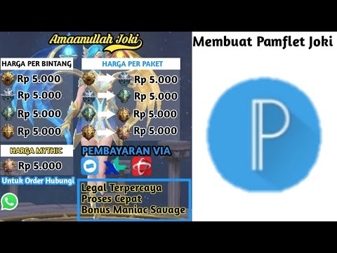 Cara Membuat Pamflet joki rank Mobile Legends - YouTube