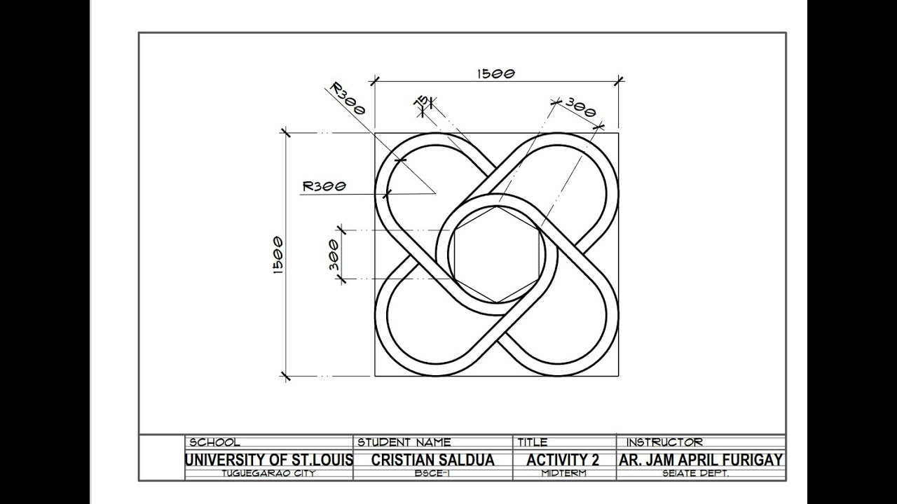 AUTOCAD ACTIVITY TUTORIAL - YouTube