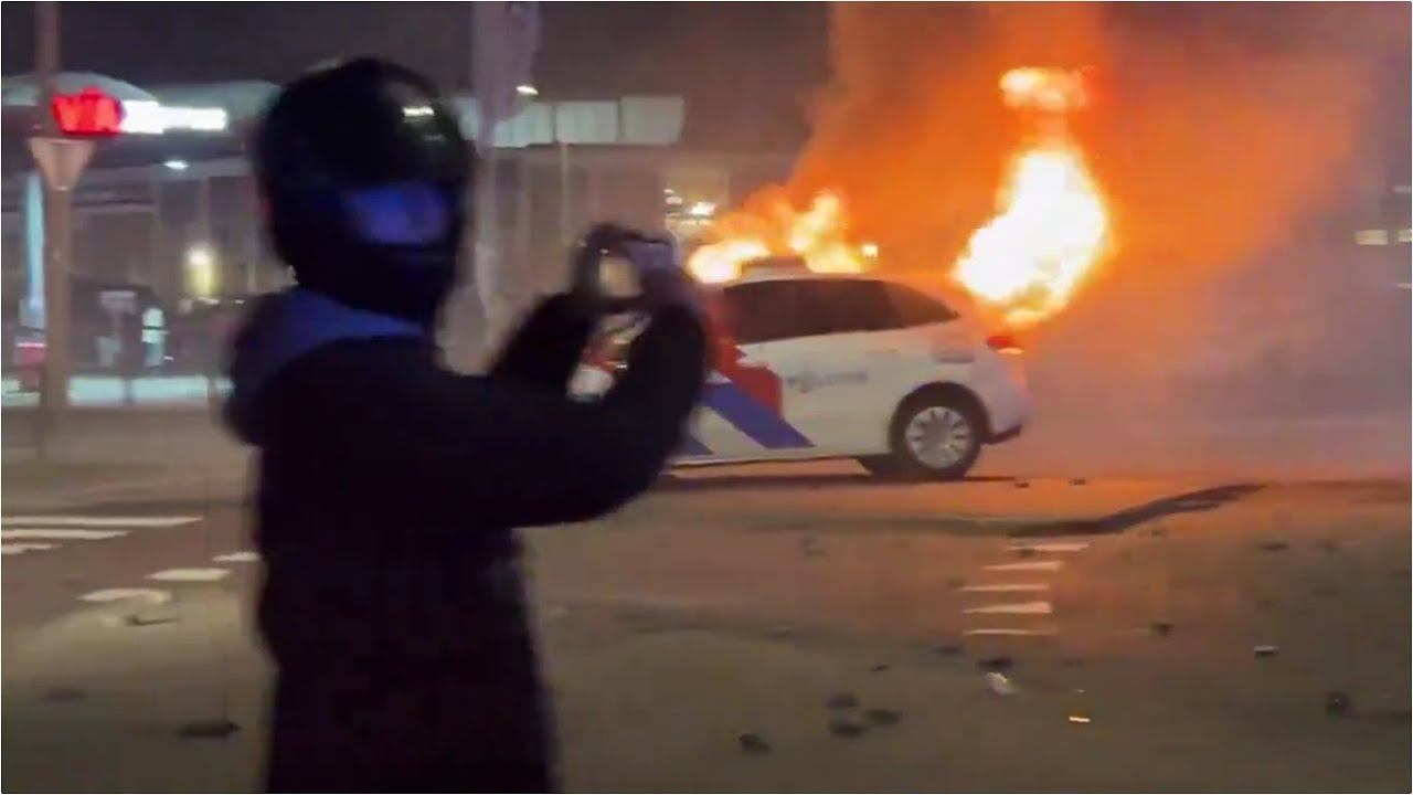 CRAZY Riots in The Hague, Netherlands - YouTube