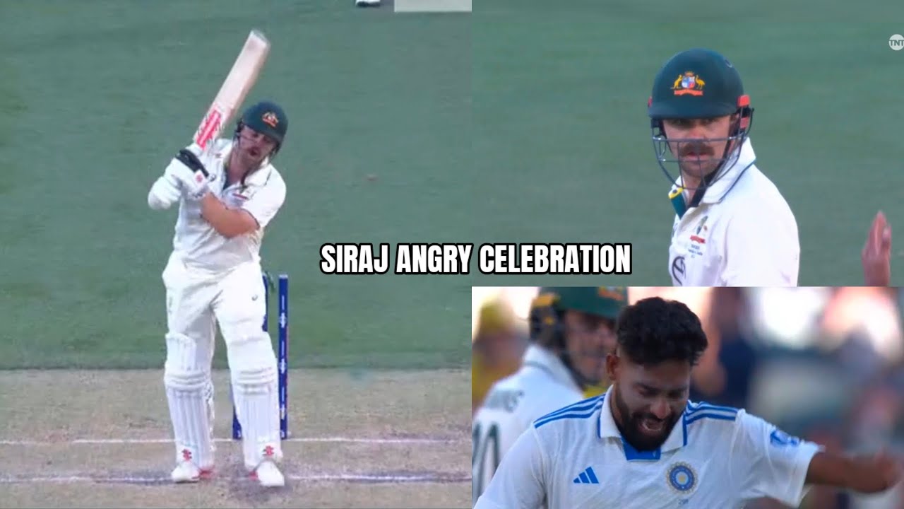 Md Siraj Bowling Today Match | Travis Head Bowled By Md Siraj 2nd Test ...