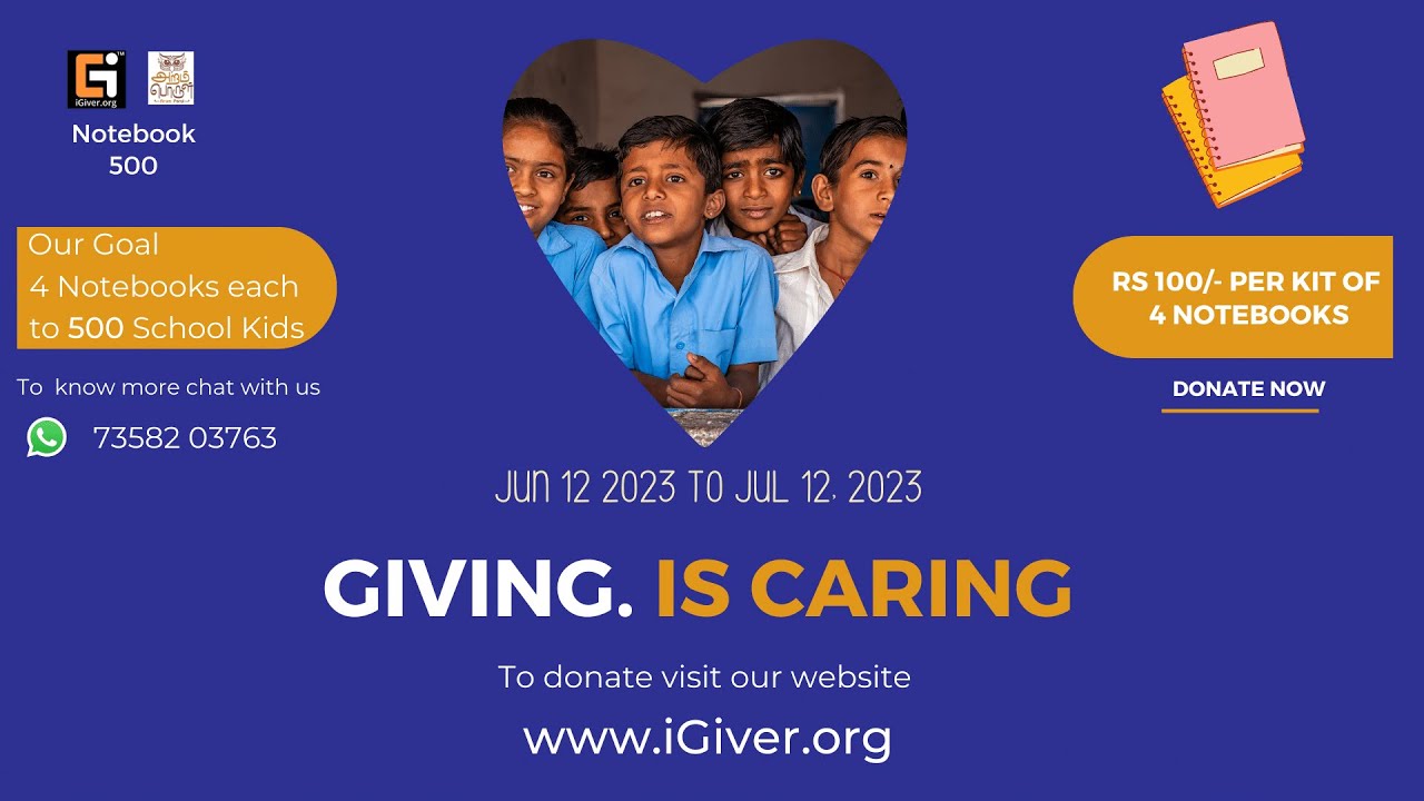 Giving is Caring. Donate to the Notebook Campaign - YouTube