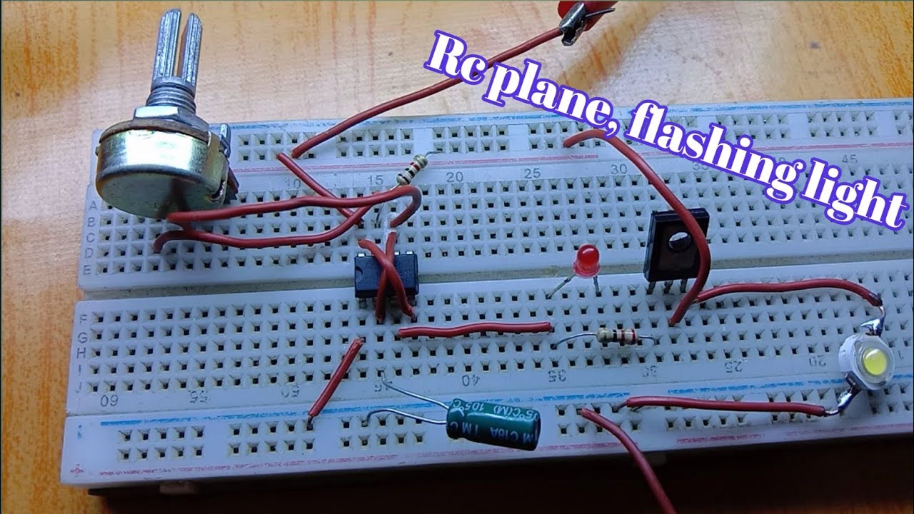 DIY- How to make Dc blinking„flashing led light using NE555P timer IC ...