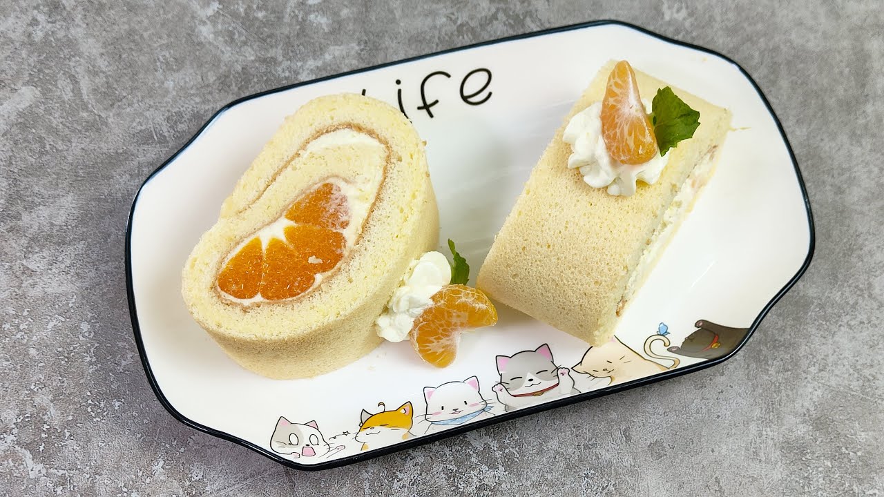 How to Make Fresh Orange Roll Cake | Easy & Delicious Recipe - YouTube