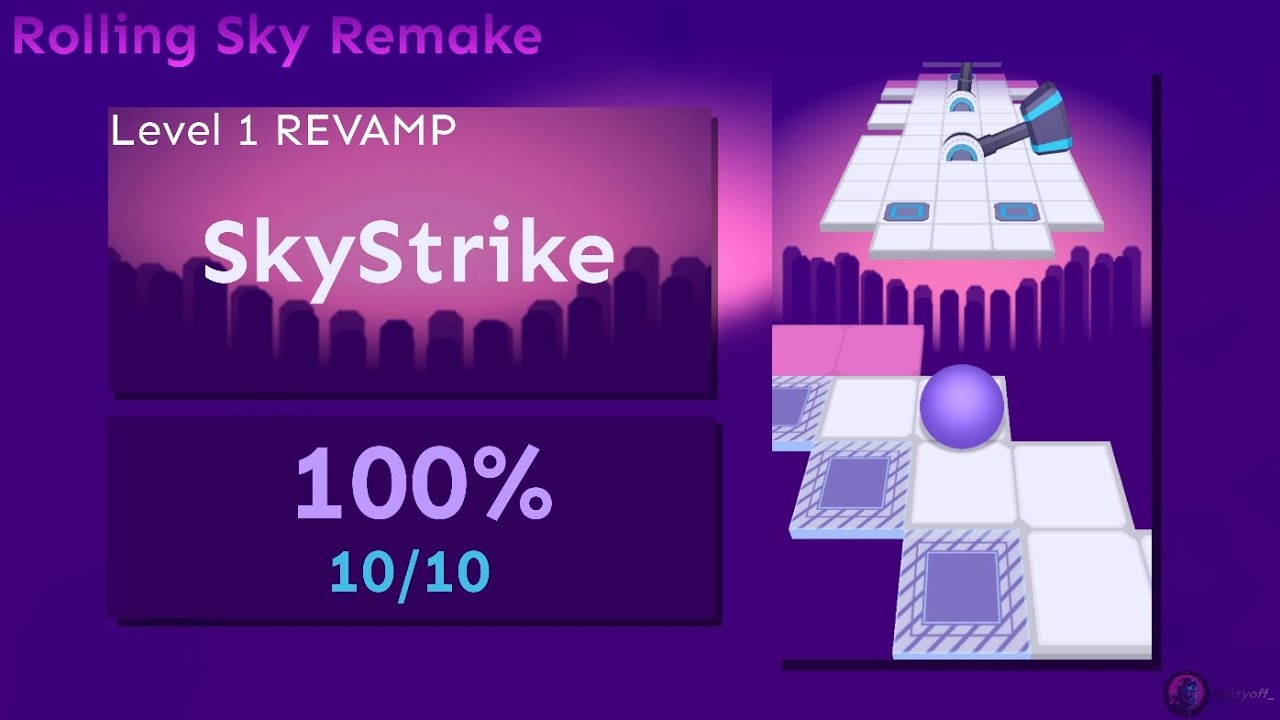 Rolling Sky Remake - SkyStrike REVAMP ★★★★ | Level 1 - YouTube