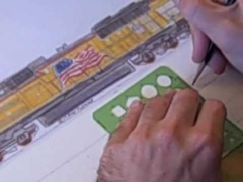 Drawing radiator section on a SD70ACe - YouTube