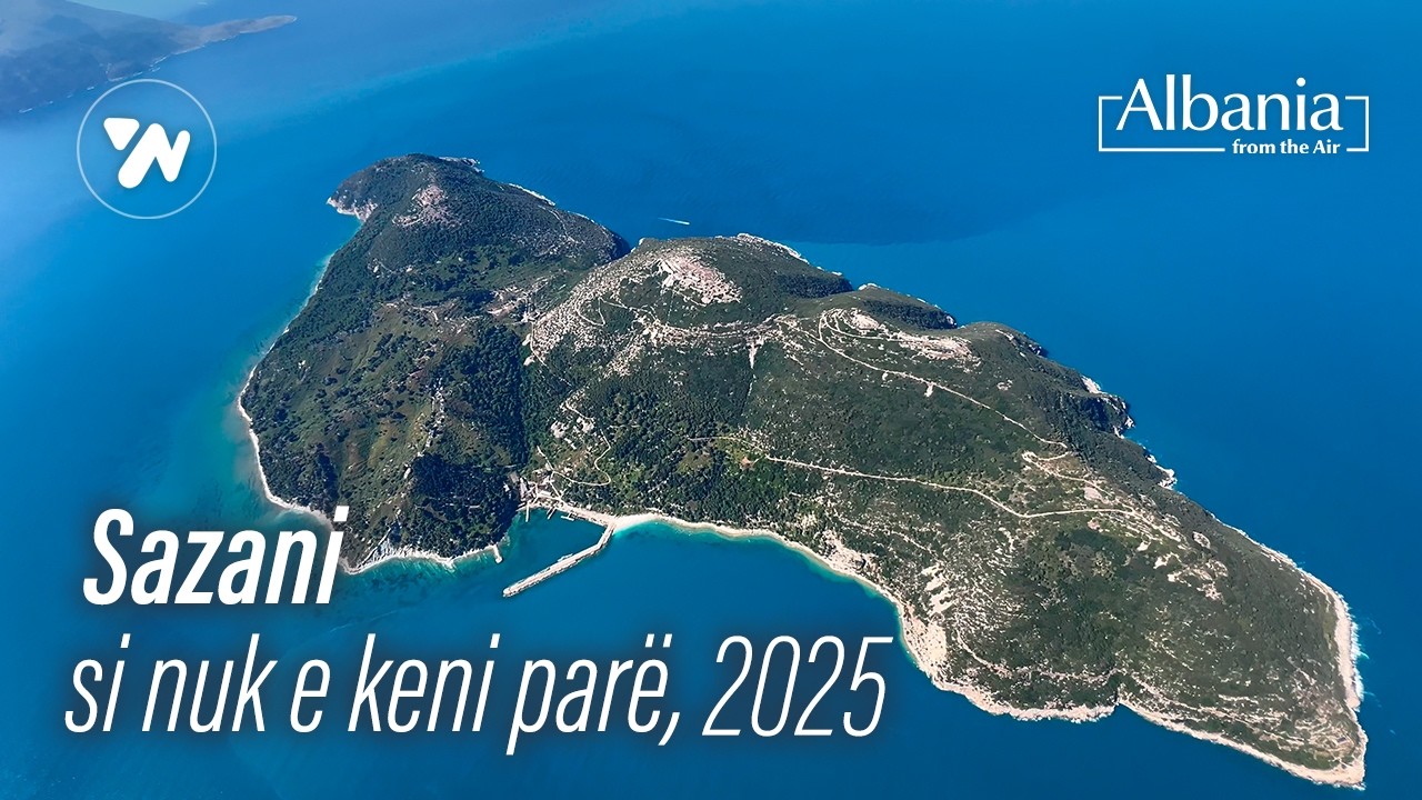 Sazani si nuk e keni pare, nga Ajri - Sazani Island from the air ...