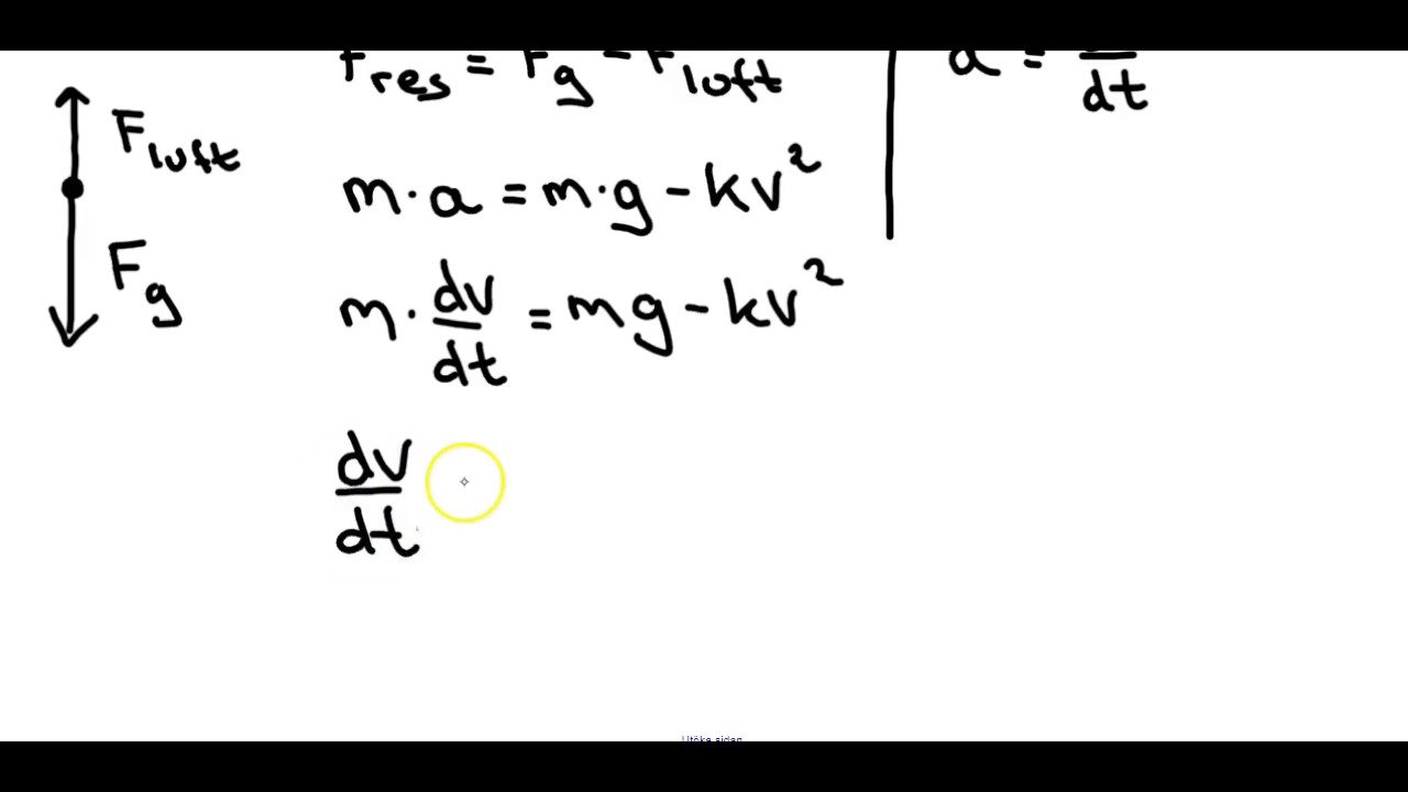 Kapitel 4 - Fritt fall med luftmotstånd - YouTube