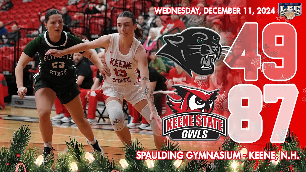 Keene State Women's Basketball Highlights vs. Plymouth State 12/11/2024 ...