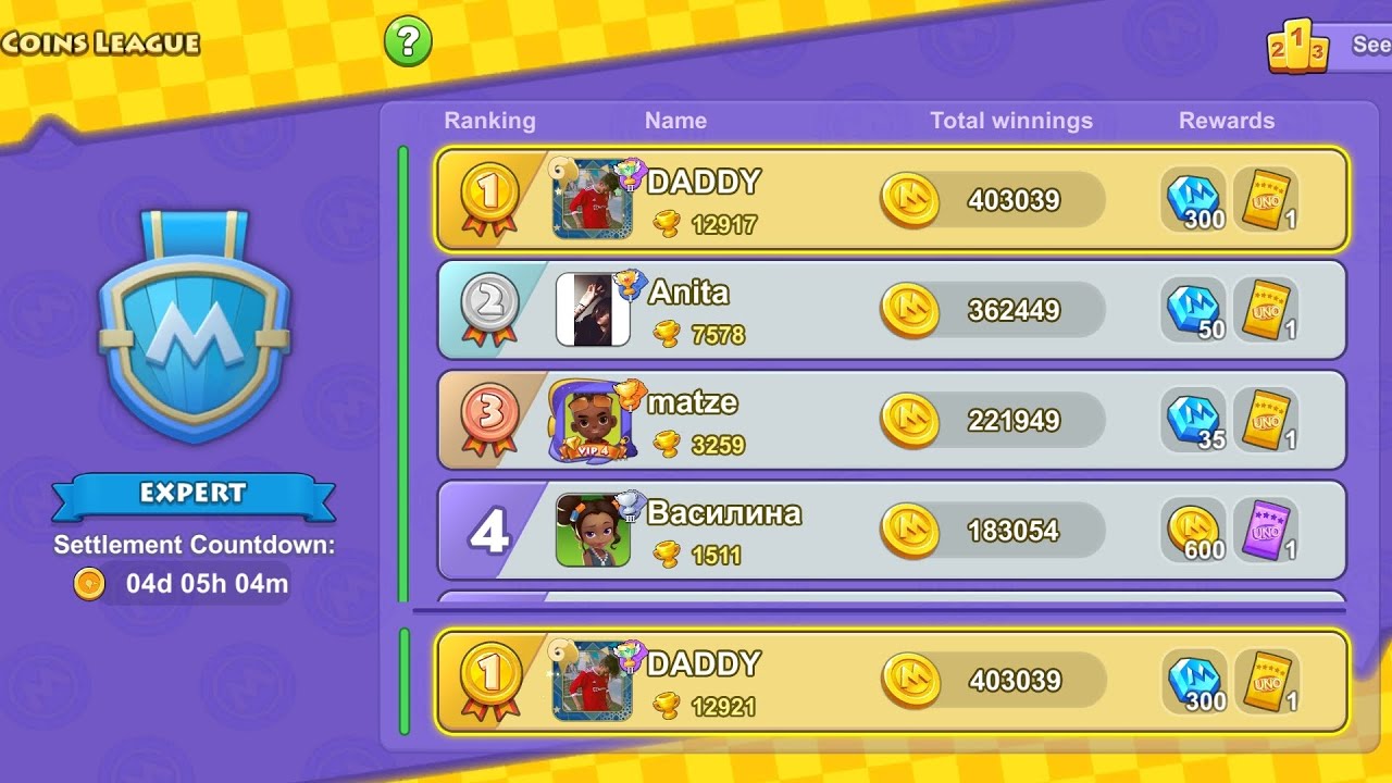 UNO Mobile RANK 1 COINS LEAGUE Master Card Opening - YouTube