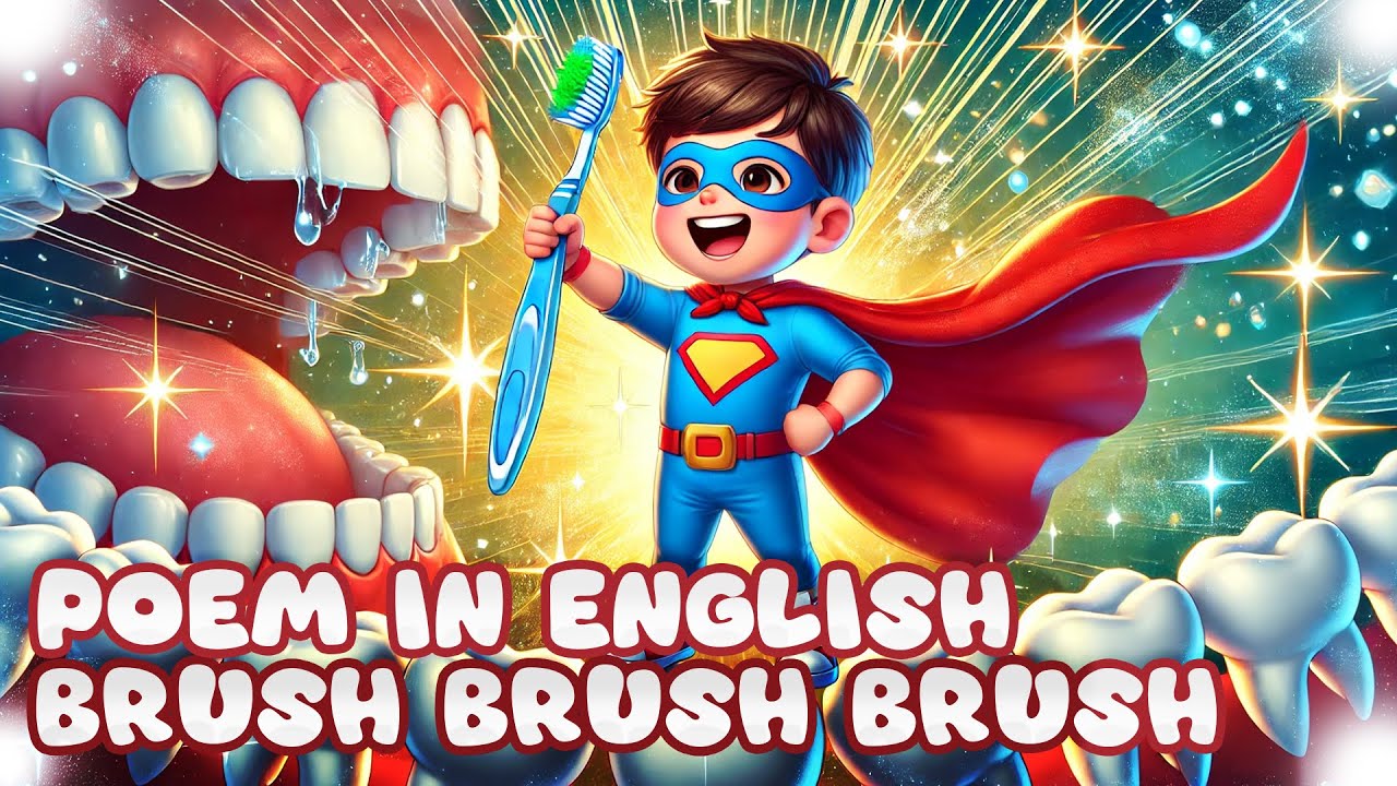 Brush, Brush, Brush! Tooth Time Song | Happy Kids Poem in English ...