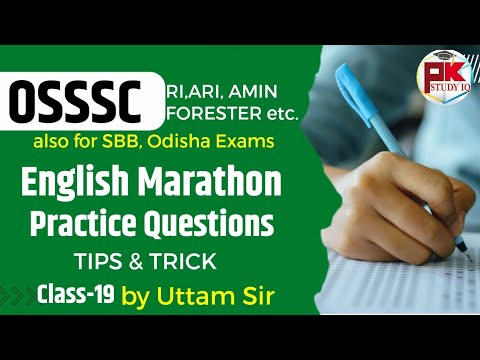English Class-19 I Practice Set for OSSSC/ OSSC CGL & CHSL Exams 2023 ...